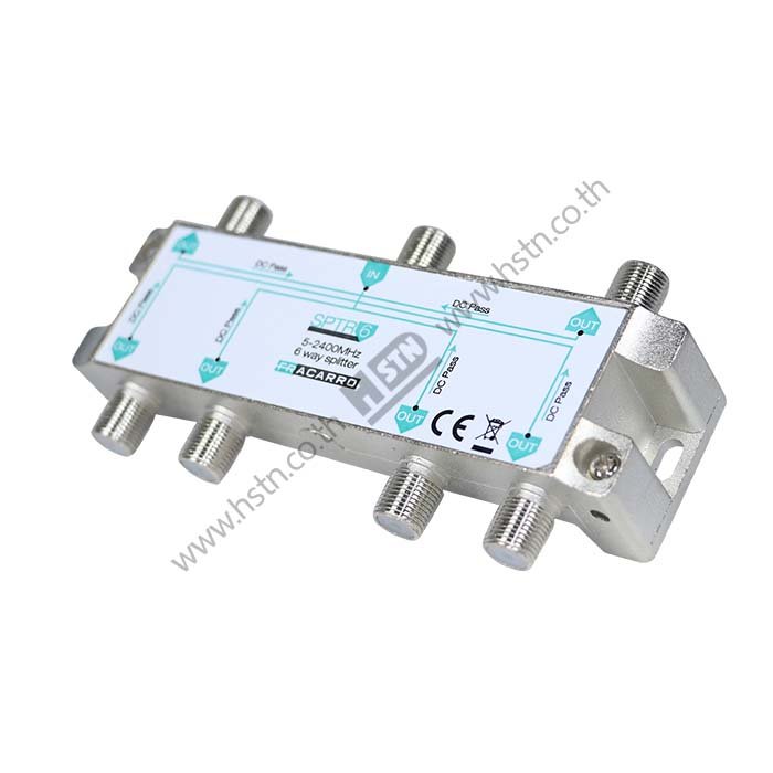 SPTR6 Fracarro Splitters 6 Way for TV and Satellite 5-2400MHz Standard ...